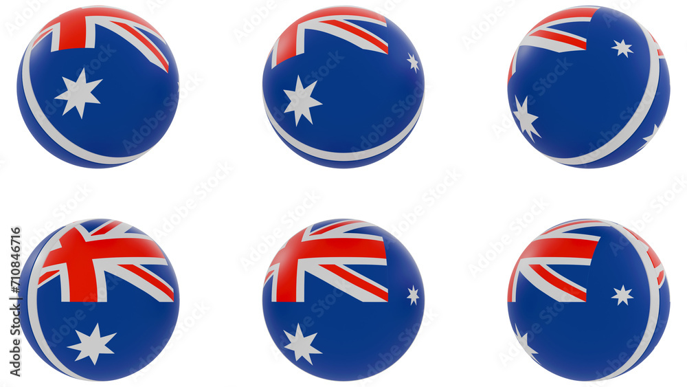Ball with Australia country flag on transparent background. PNG of ...