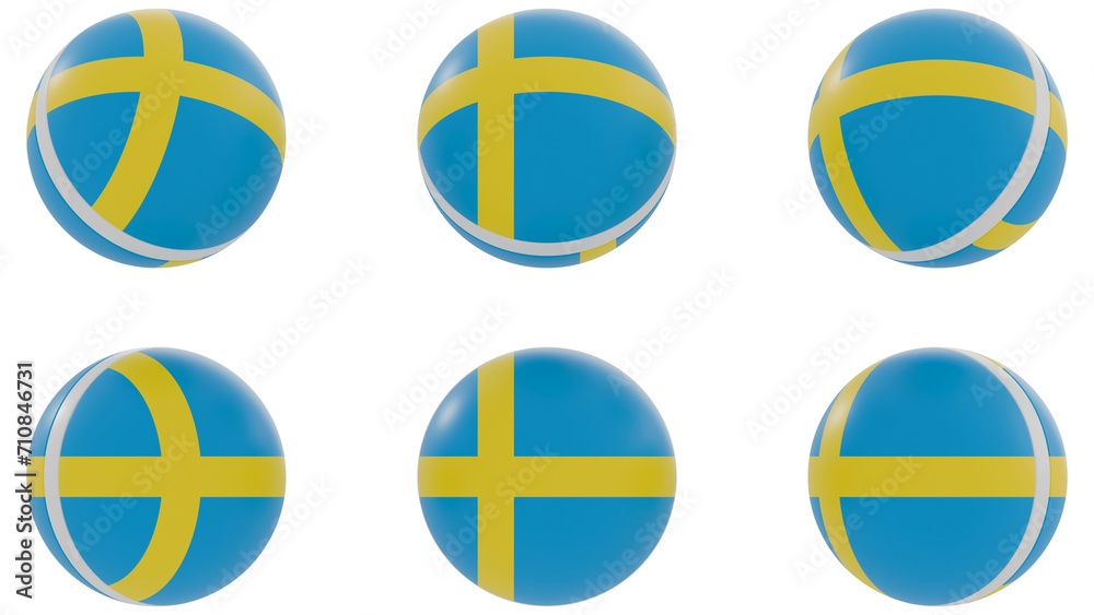 Ball with Sweden country flag on transparent background. PNG of spheres ...