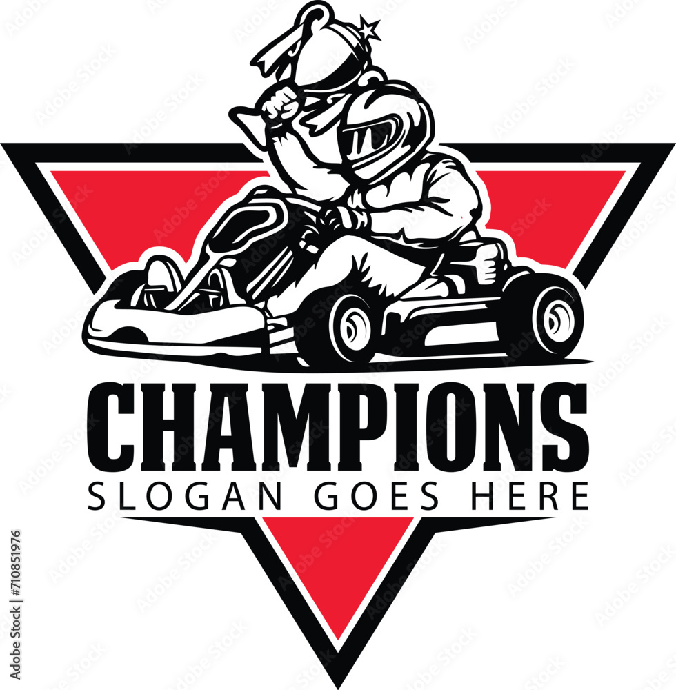 GO-KART KART LOGO VECTOR TEMPLATE Stock Vector | Adobe Stock