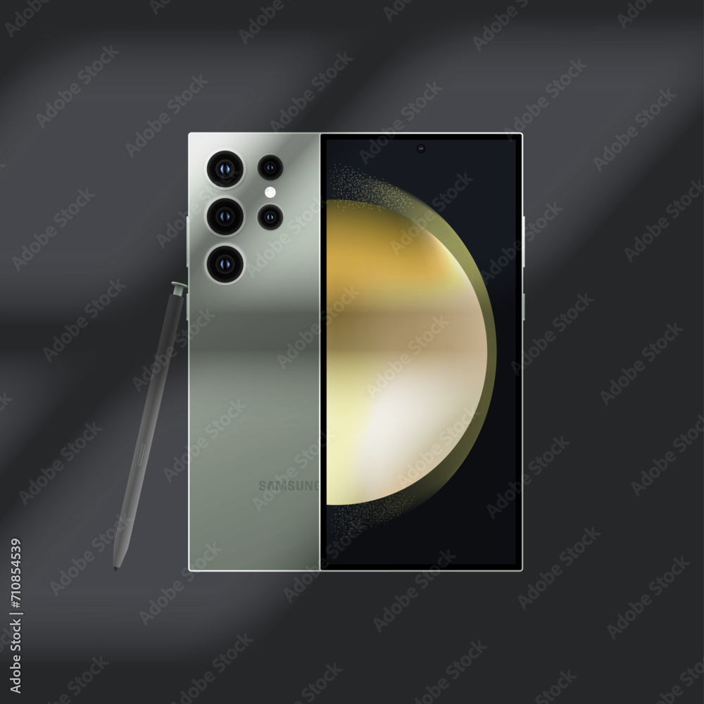 Samsung Galaxy S23 Ultra smartphone. Samsung Galaxy S23 Ultra template ...