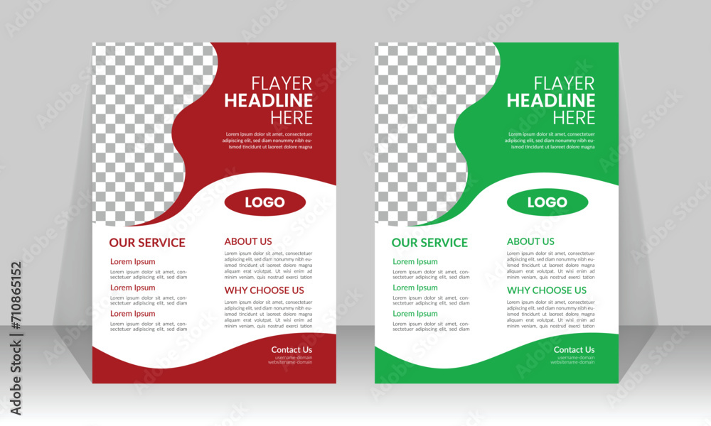 Modern leaflet design template simple & clean professional leaflet ...