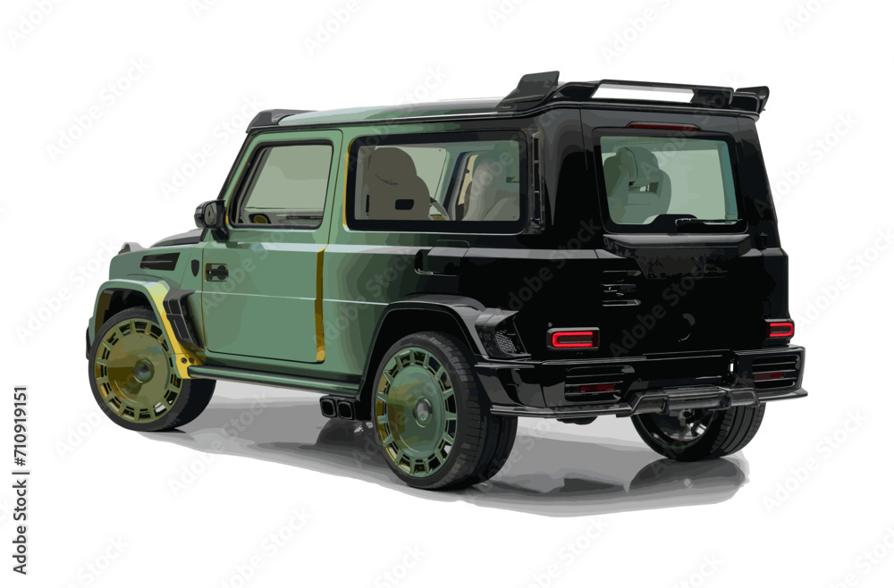 Mercedes G class coupe SUV car icon. Mansory Gronos modification. SUV ...