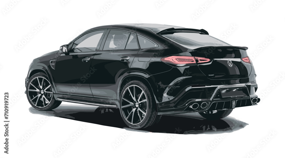 Auto Mercedes GLE SUV car icon. Transparent background. Editorial black ...