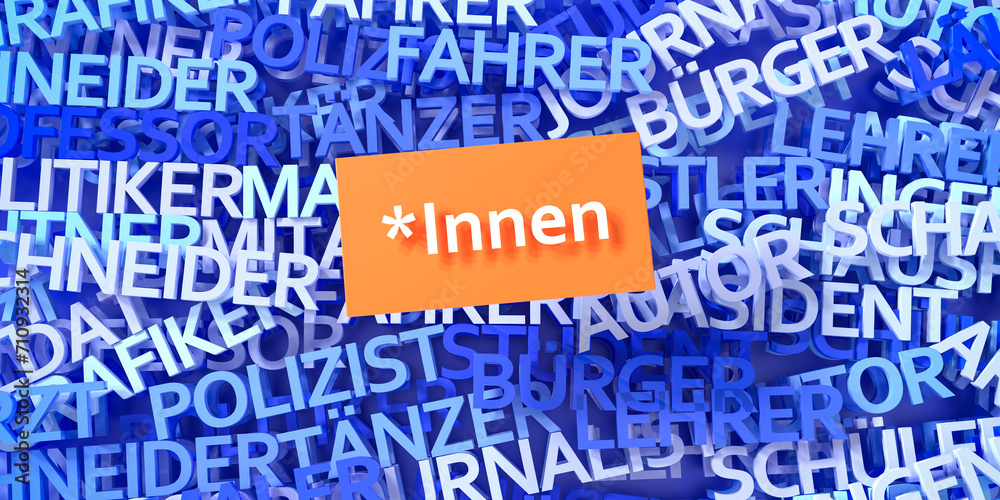 Inclusive language in German. Grammatical generic masculin words ...