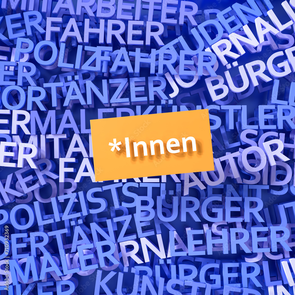 Inclusive language in German. Grammatical generic masculin words ...