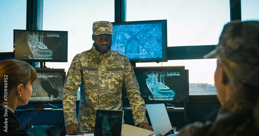 African American naval general coming in office for conference and ...