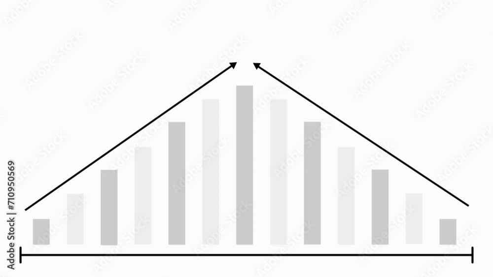 Infographic growth 2D line graph animation. Bar graph chart animation ...