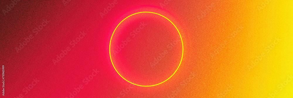 Solar Blaze: Orange and Red with a Neon Yellow Circle in the Center ...