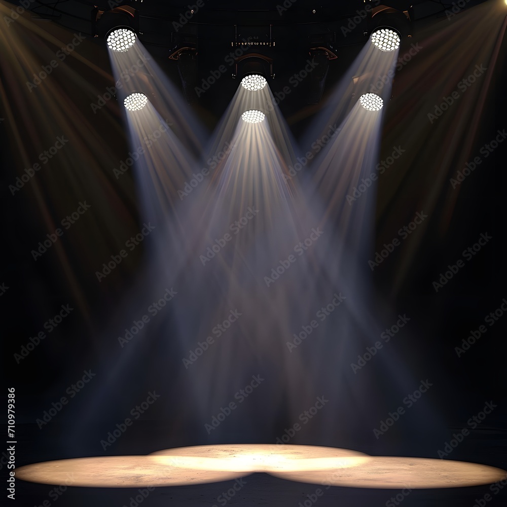 spotlight on stage with spotlight, a stage with spotlights and ...