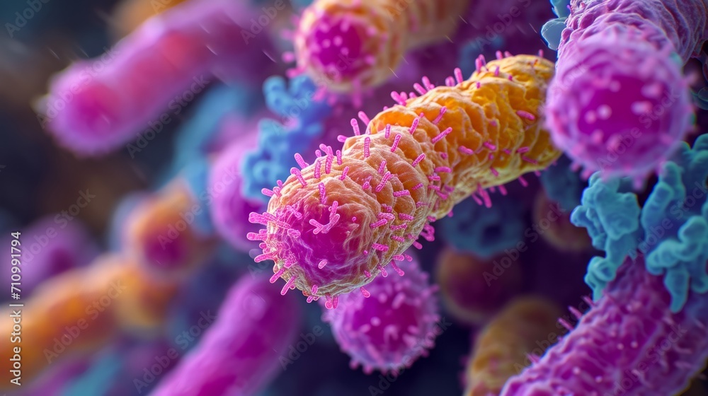 Yersinia Pestis Plague Bacteria Under a Microscope AI Generated Stock ...