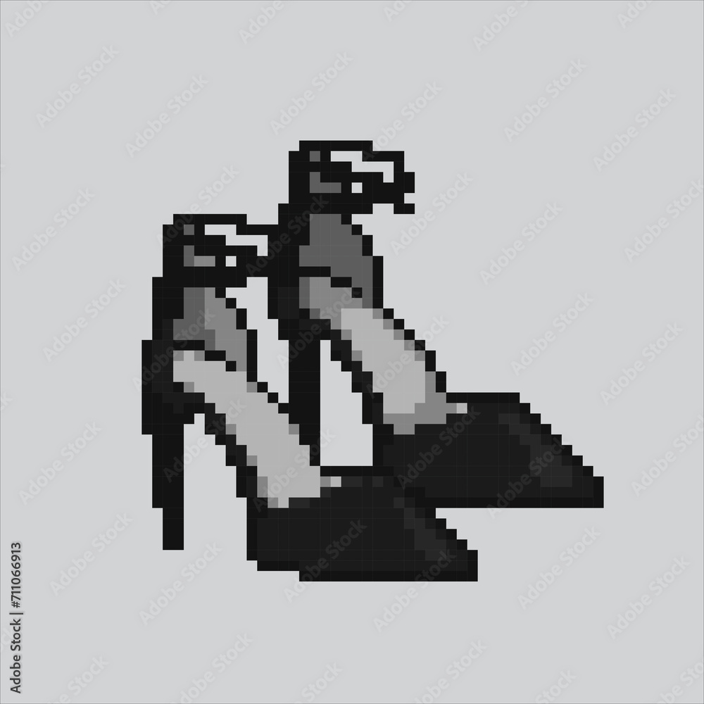 Pixel art illustration High Heels. Pixelated High Heels. High Heels ...