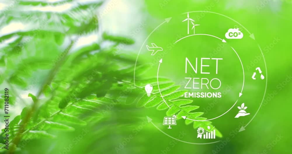 Net zero , carbon neutral concept. Net zero greenhouse gas emissions ...