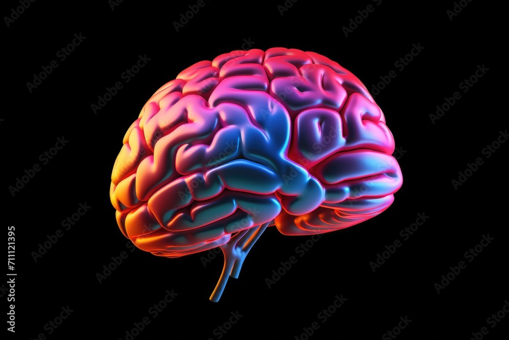 Colorful vivid motley human Brain anatomy cerebral structures cerebrum ...