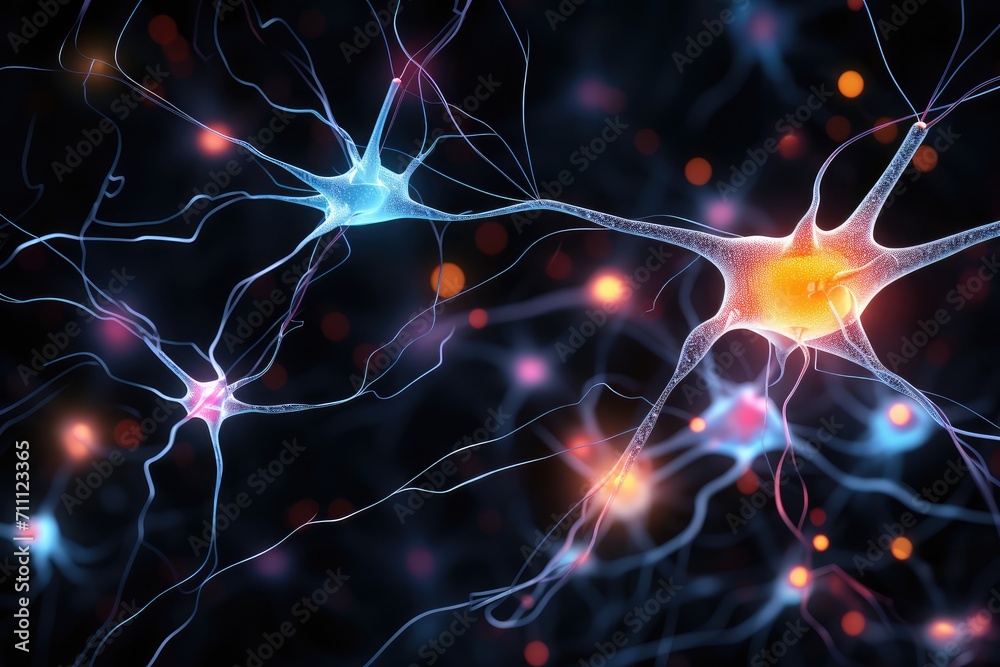 Anatomy brain nerve cells. Neuronal Mind Cell Network Neurons elongated ...