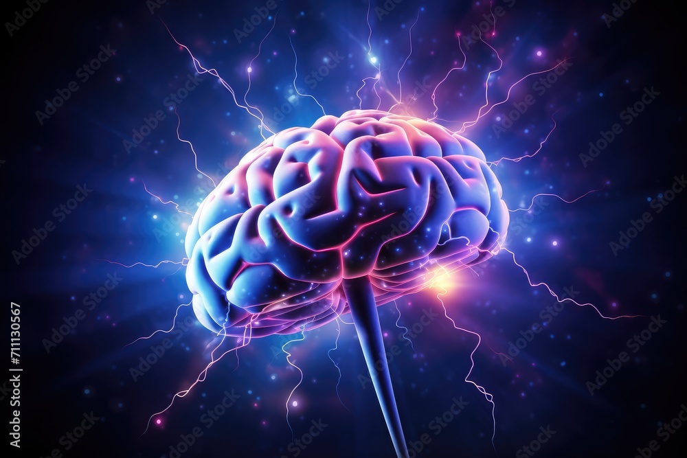 Vividly axon energy lightning brain energy thunderbolt flashes ...