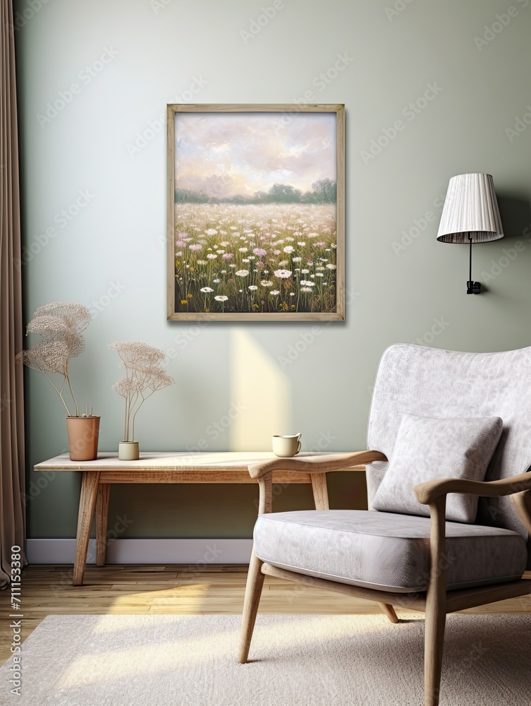 Tranquil Prairie Art Prints: Wildflower Meadows Reimagined in Vintage ...