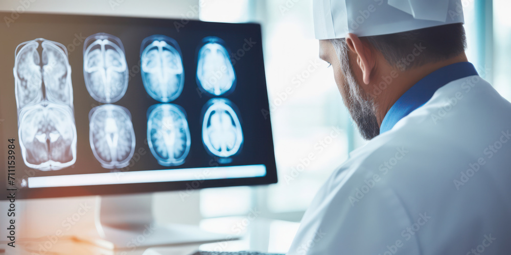 Cutting-Edge Neurological Diagnosis: A Professional Doctor Analyzing ...