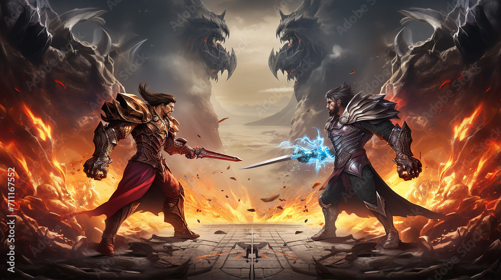 versus vs fight battle. screen background design Stock Illustration ...