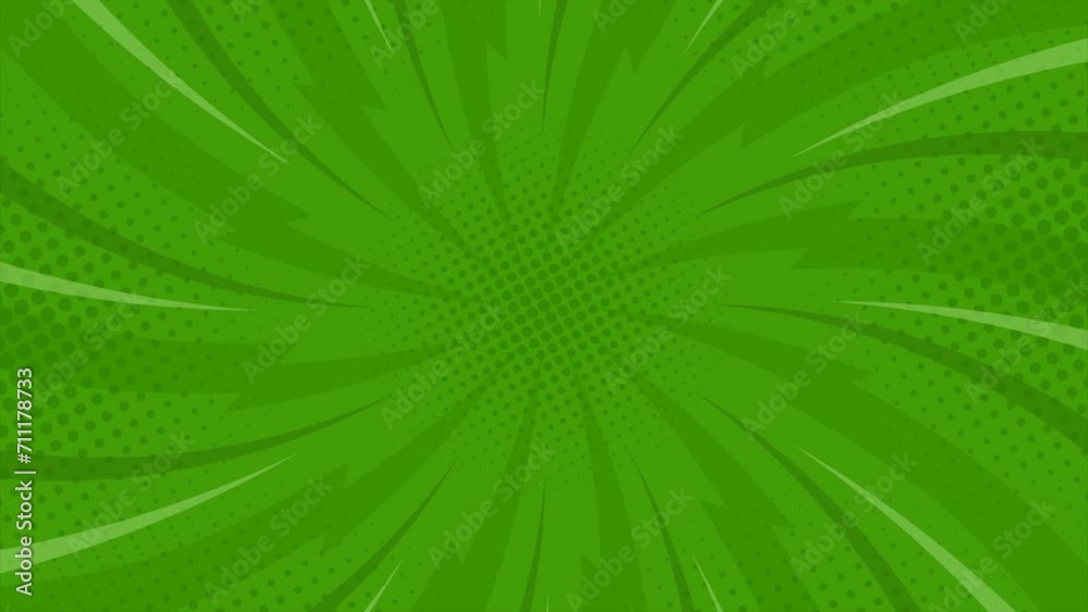Green Comic background animation, vintage pop art background, with ...