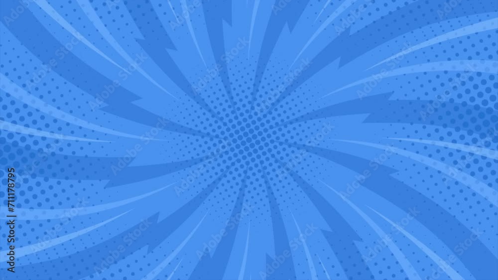 Blue Comic background animation, vintage pop art background, with ...