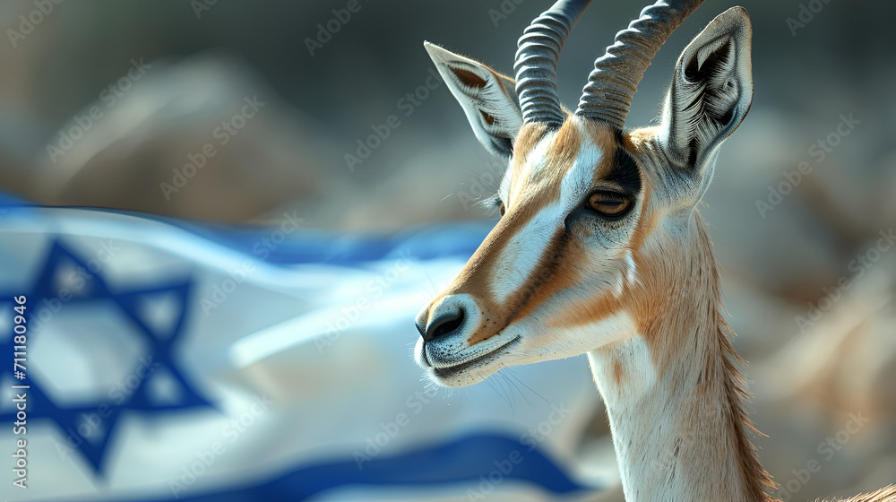 Gazelle, Israel National Animals, World Animals Day, Bald Gazelle Head ...