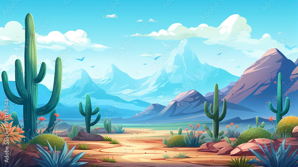 space background with landscape of alien planet craters and lighted ...