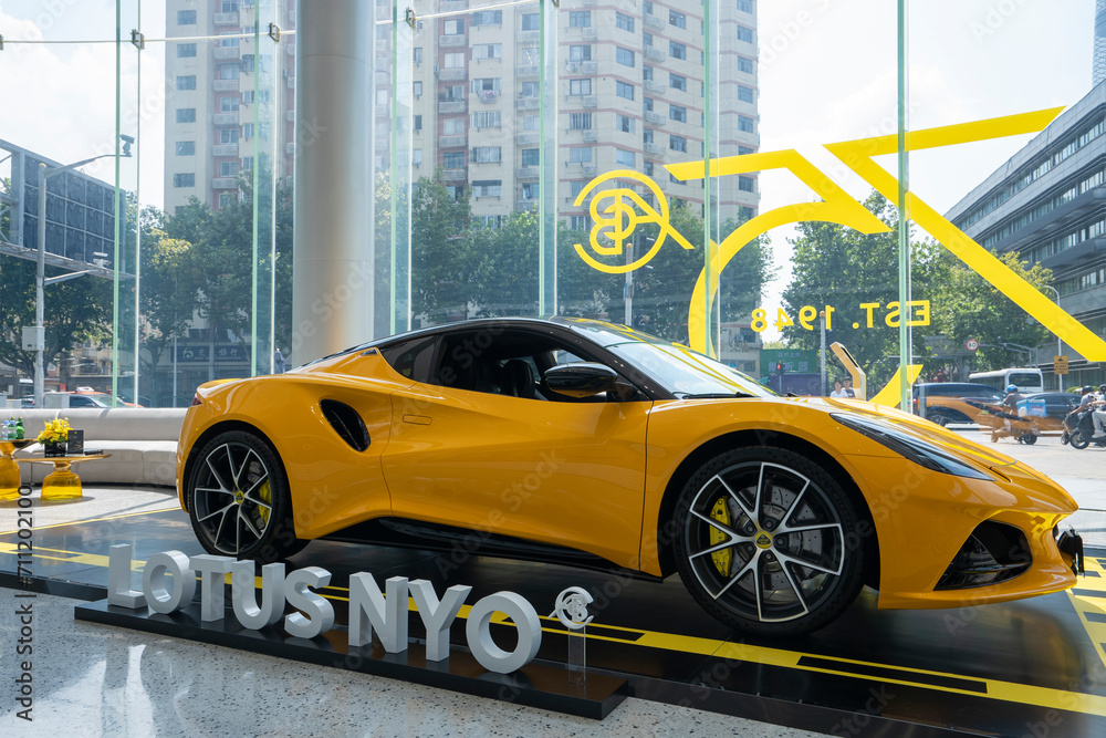 Shanghai, China - Aug 21, 2023: Lotus Emira, a luxury sports car ...