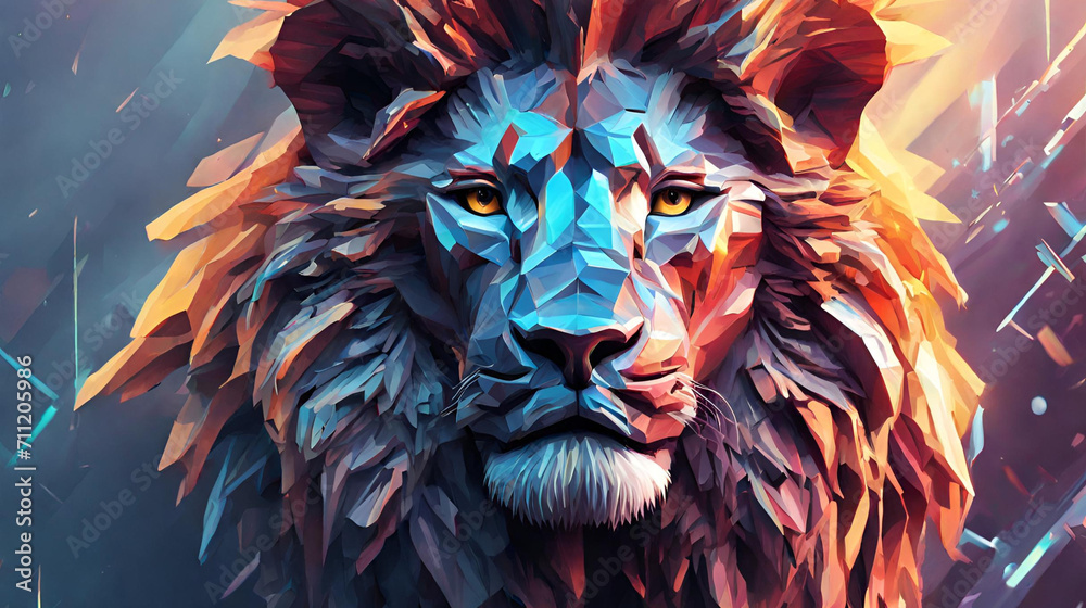 Lion icon HD 8K wallpaper Stock Photographic Image, The lion king ...