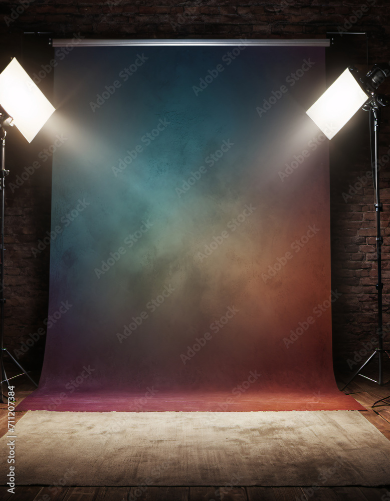 Empty Stage With Three Lights - Main Stage Lighting Setup for ...