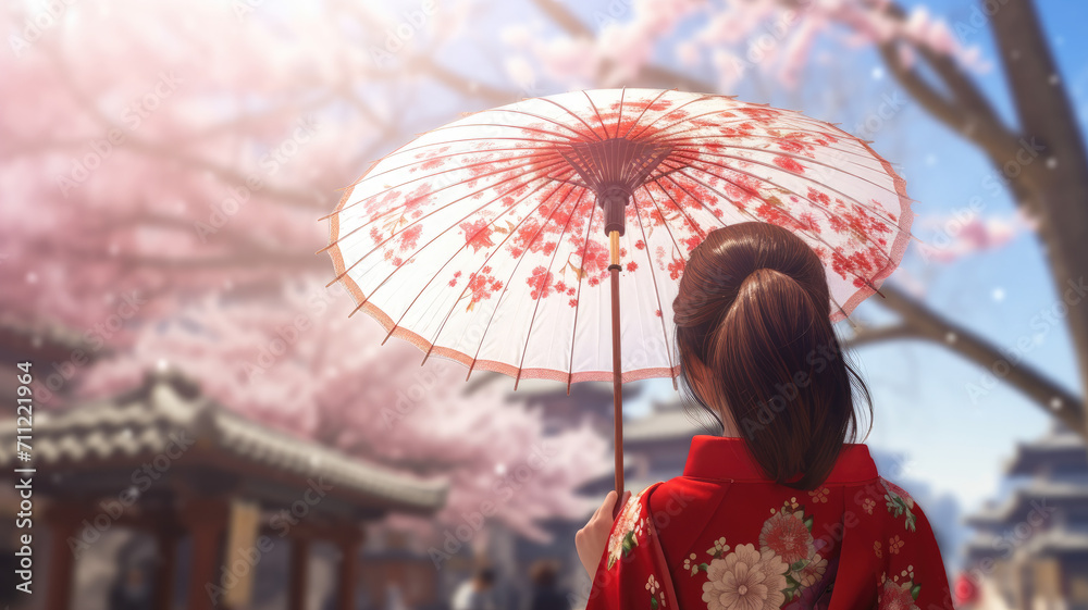 A Russian Tourist Girl At A Chinese New Year Celebration In A Chinese