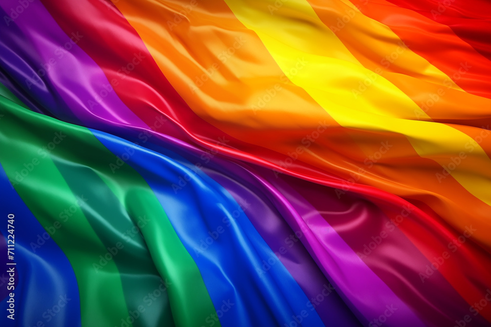 Rainbow flag or Pride flag is a symbol of LGBTQIA+ Stock Illustration ...