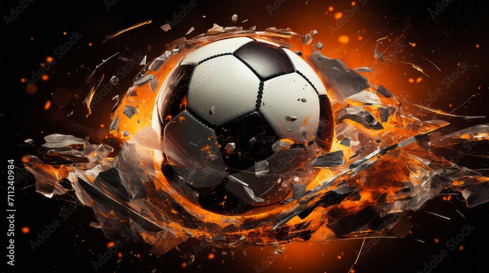 The impact of sports in the digital realm, illustrated by a soccer ball ...
