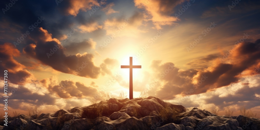 Picture of the holy cross symbolizing death and resurrection of Jesus ...