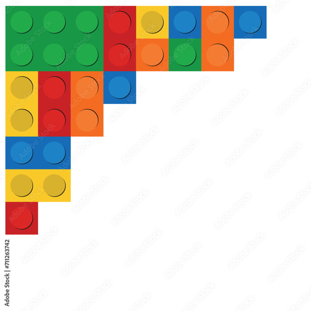 Lego Border Corner Blocks Stock Vector | Adobe Stock