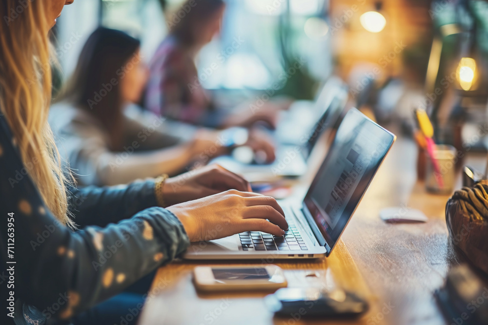 Collaboration in the Workplace, Teamwork with Computers and Tech ...