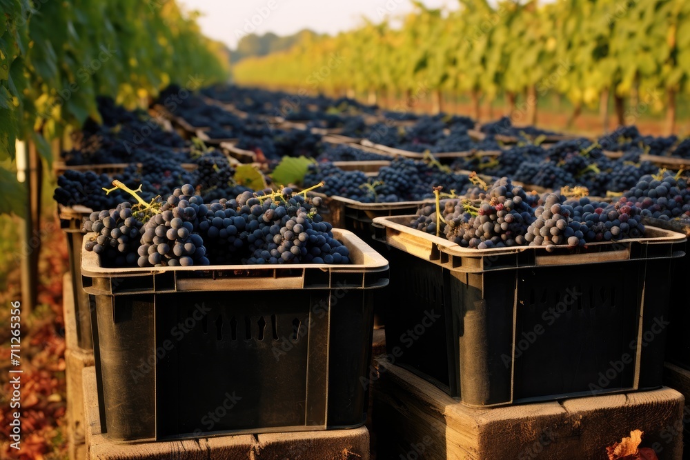 A variety of containers filled with fresh grapes showcasing their ...