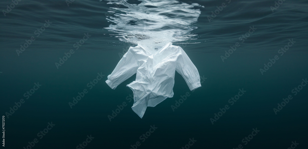 White shirt, water and laundry background for laundromat business ...