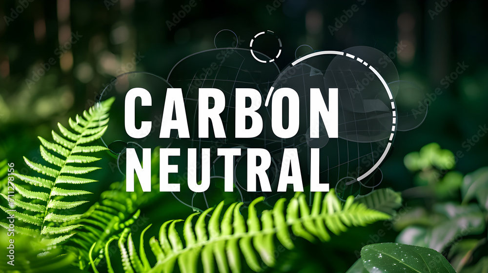 Net zero and carbon neutral concept. Carbon Neutral text in bubbles ...