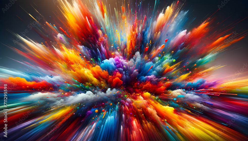 Espectacular Explosión de Colores en Diseño Abstracto 3D con Efecto de ...