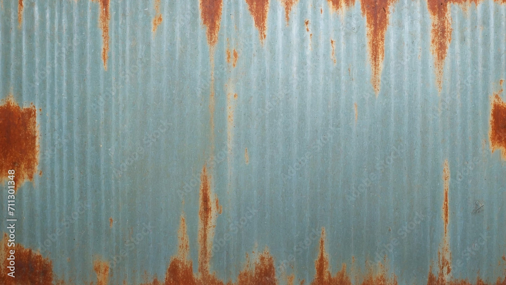 Old rusty zinc metal texture with stains on each side. Old rusty metal ...