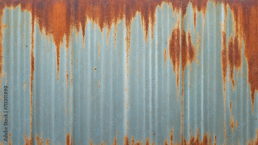 Old rusty zinc metal texture with stains on each side. Old rusty metal ...