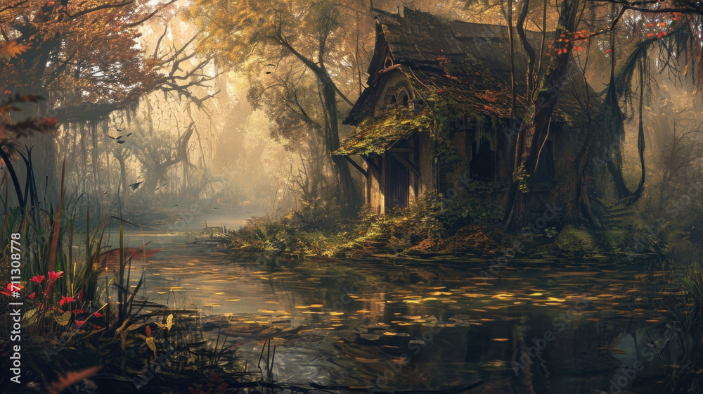 Amidst the stagnant waters and rotting vegetation of the swamp, the ...