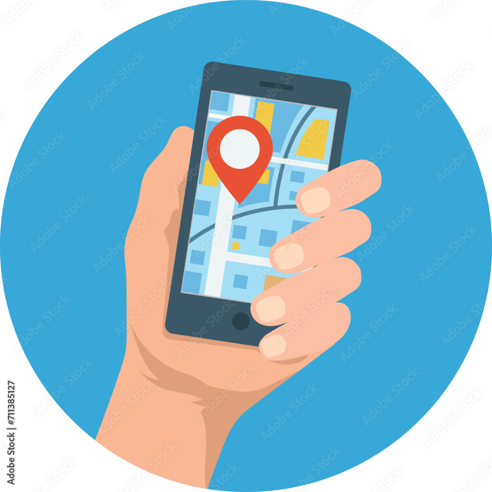 Grafika wektorowa Stock: mobile phone in vector. maps and navigation ... Grafika wektorowa Stock: mobile phone in vector. maps and navigation ...