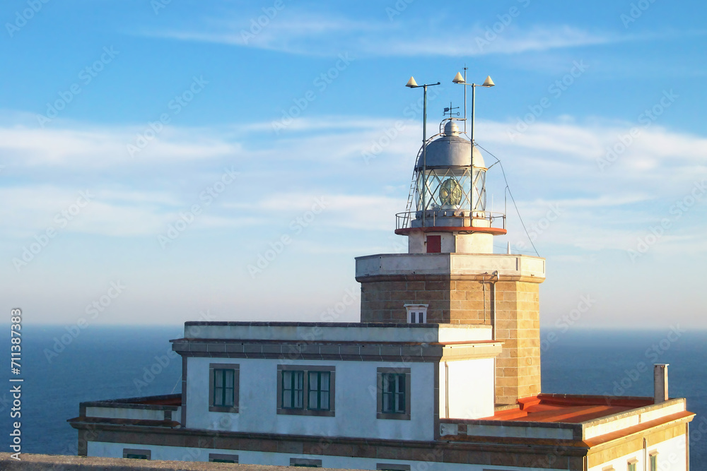 Finisterre Cape Lighthouse, Costa da Morte, Galicia, Spain. One of the ...