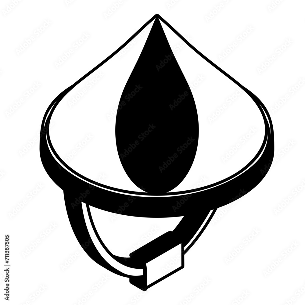 Asian conical hat isometric Concept, Decorative Rice Cap Vector Icon ...