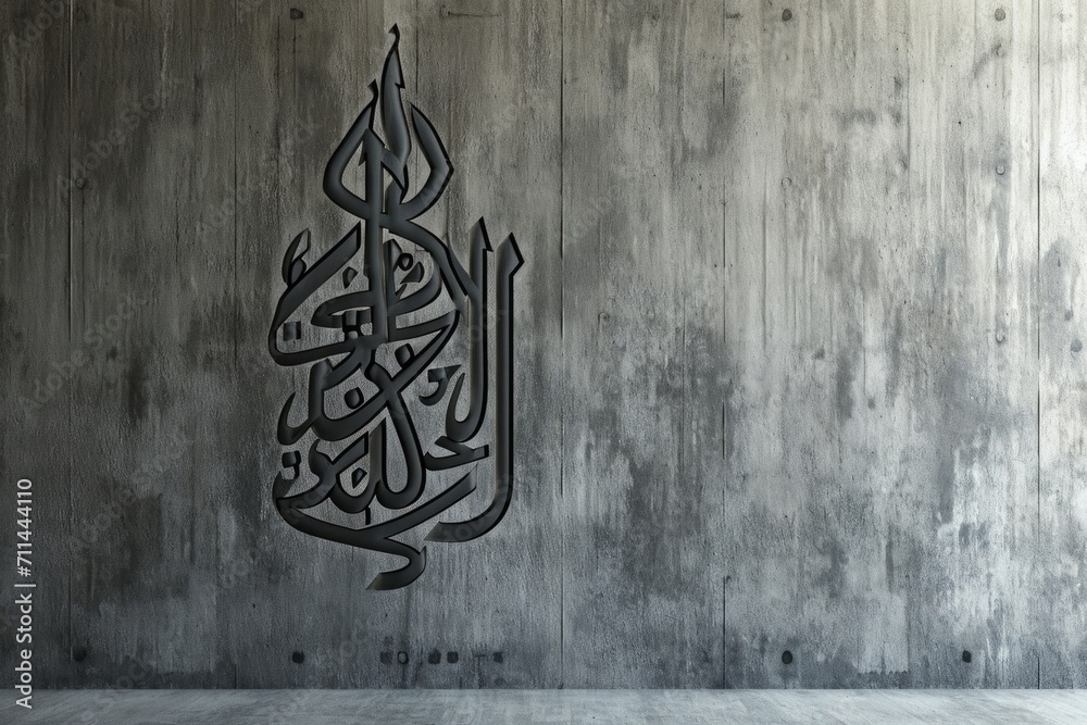 arabic calligraphy wallpaper with concrete background that mean arabic ...