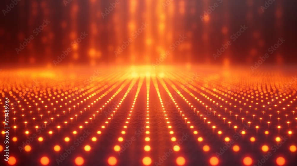 Red abstract fantastic neon background with red laser rays and glowing ...