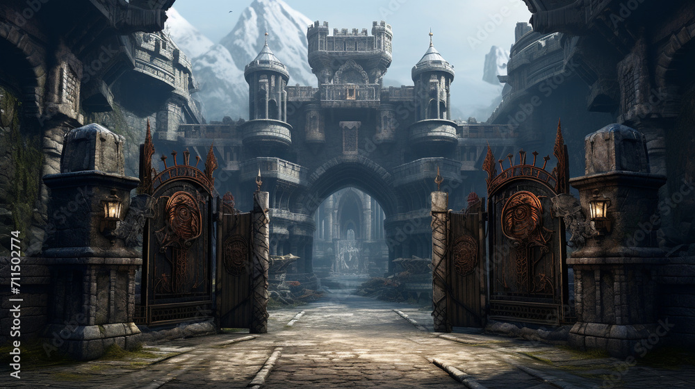 Checkpoint of Legends: Medieval Gate, Entrance to a Storied Kingdom ...