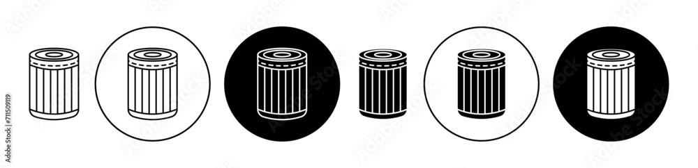 Car Oil Filter Vector Illustration Set. Change fuel filtration sign ...