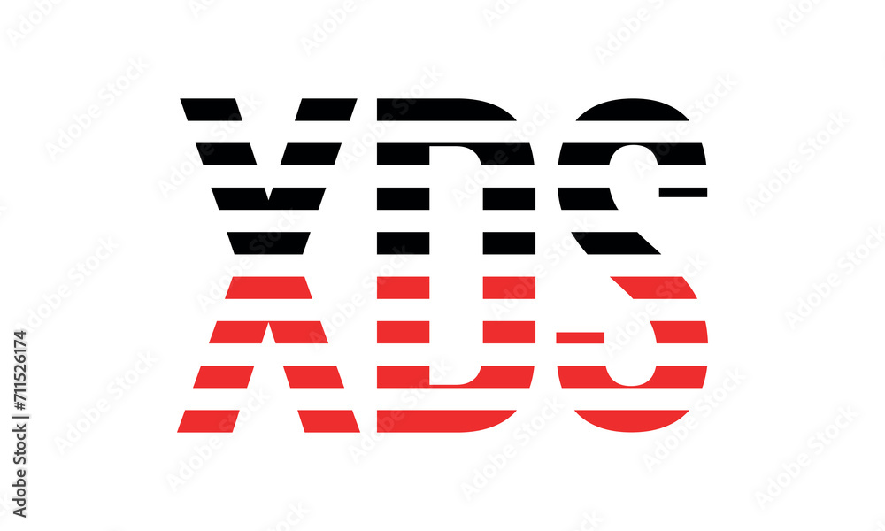 XDS three initial letter iconic line negative space minimal logo design ...